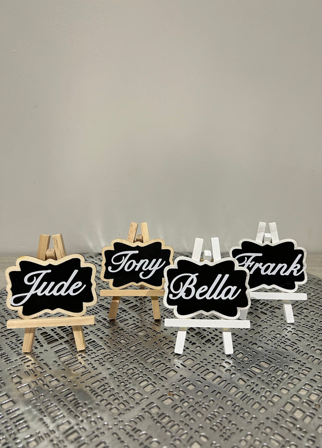 White/wooden Name Place Wedding Name Place Place Card - Etsy