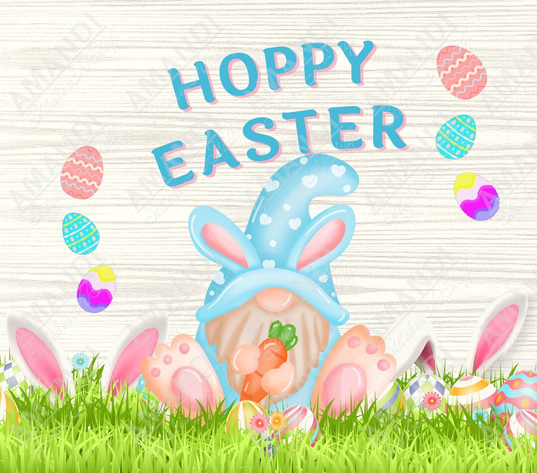 Hoppy Easter Gnome Tumbler Design, Spring Gnomes (PNG, JPG) - Etsy