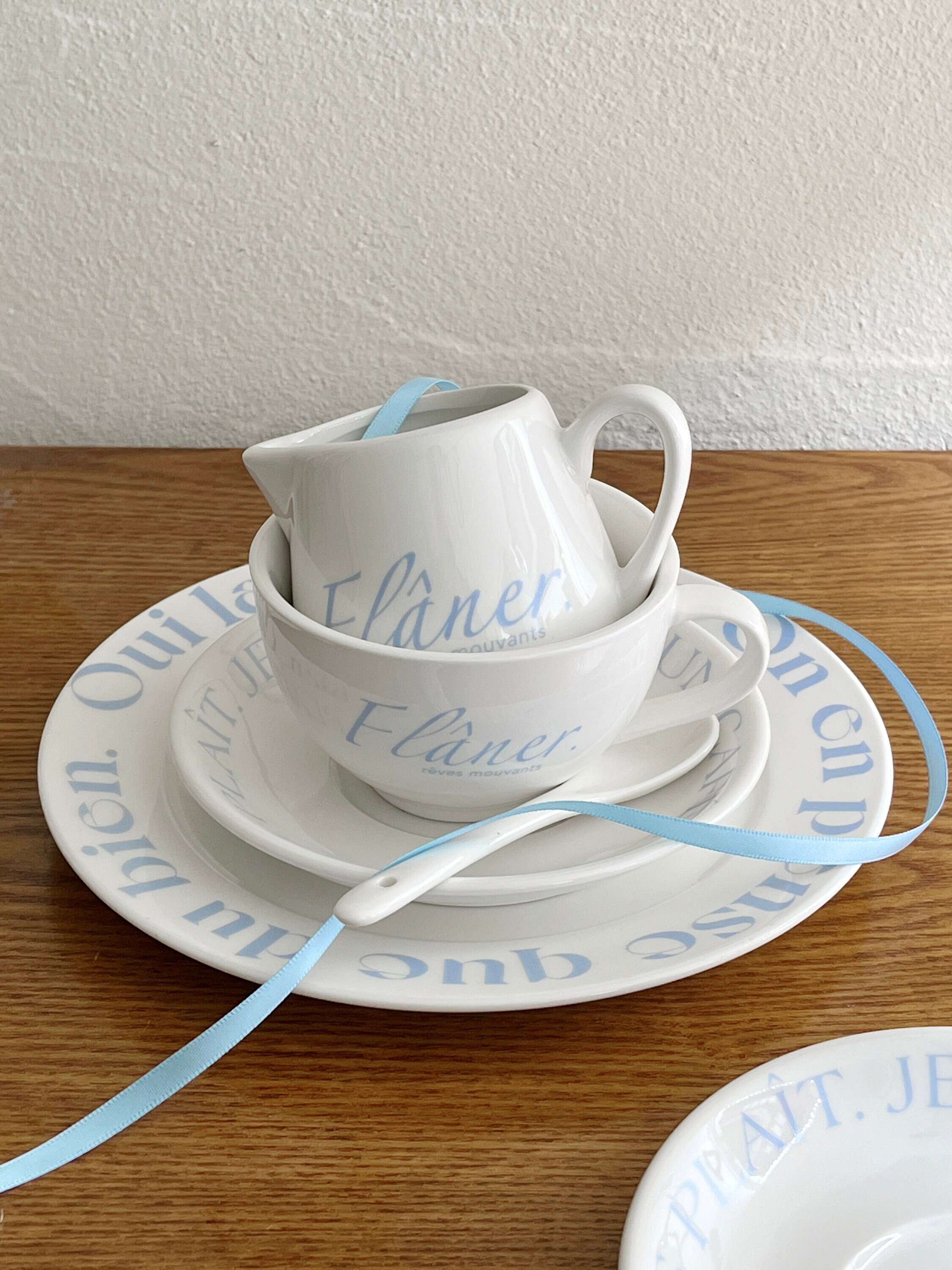 Baby Blue Ceramic Dinnerware Set Ceramic Coffee Cup Ceramic Plates ...