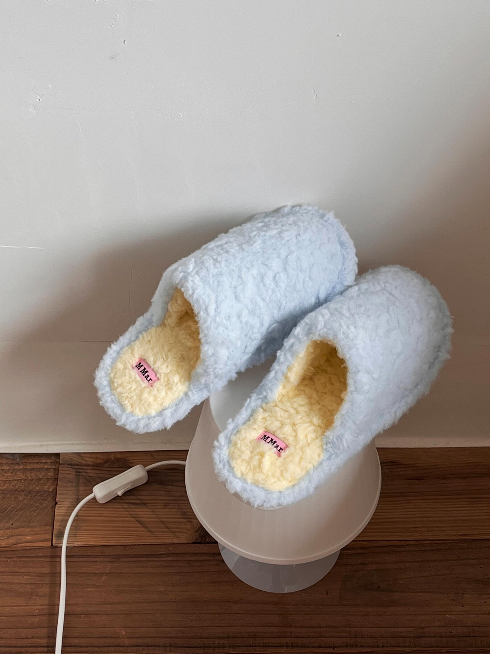 Baby Blue Fuzzy Slippers | Cozy Plush House Shoes | Fluffy Fleece-lined ...
