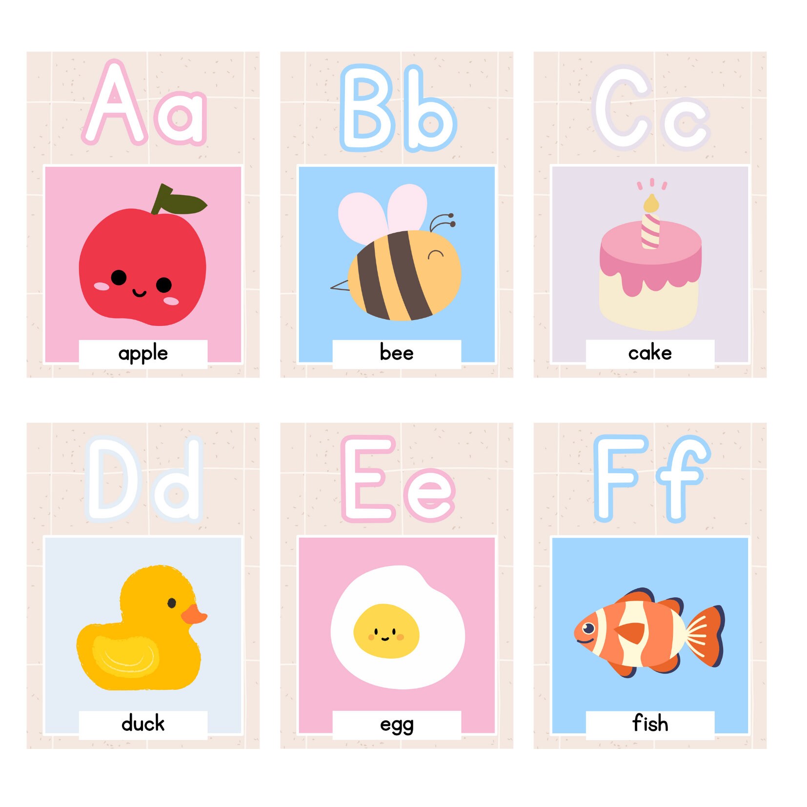 ABC Flash Cards, Instant Download, Classroom, Learning Tool, Homeschool ...