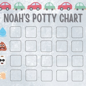 Cars Toilet Training Chart, Potty Training, Potty Chart, Printable ...