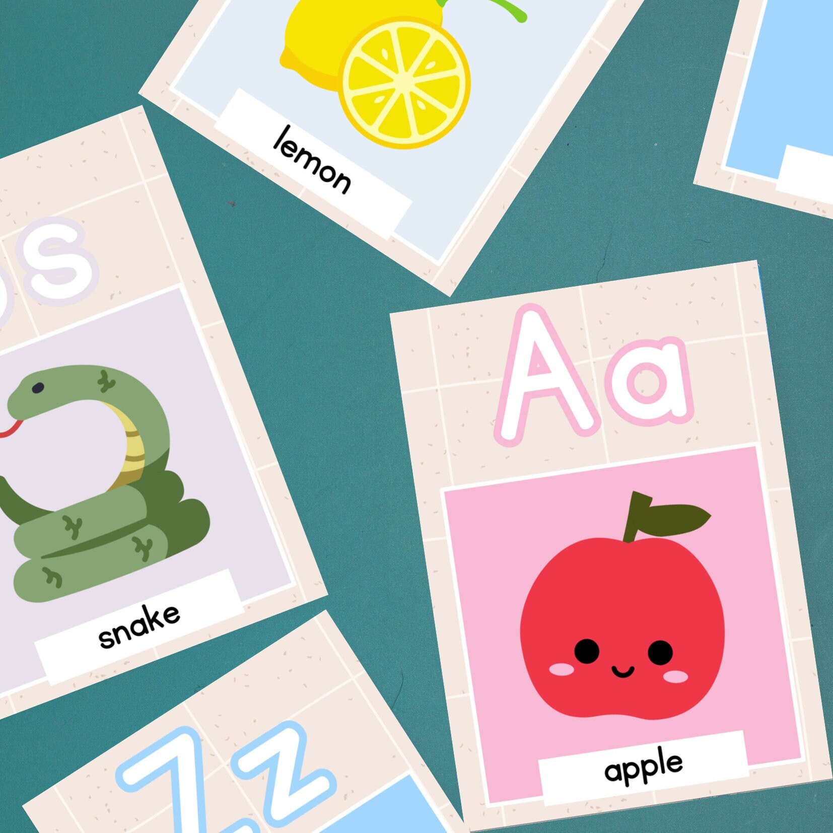 ABC Flash Cards, Instant Download, Classroom, Learning Tool, Homeschool ...