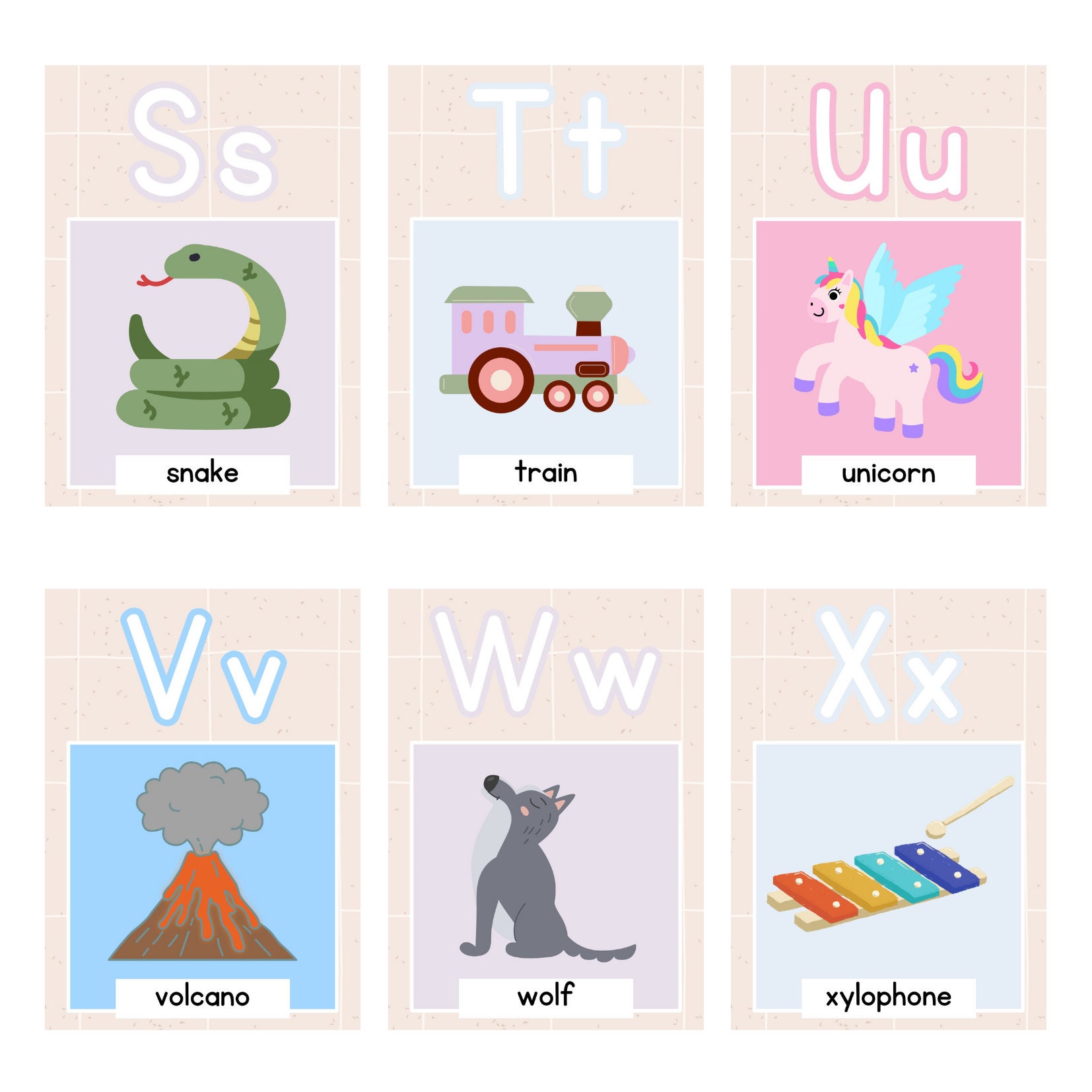 ABC Flash Cards, Instant Download, Classroom, Learning Tool, Homeschool ...