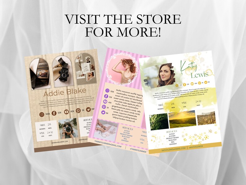 Media Kit Template | Canva Template | Blogger Social Media Kit ...