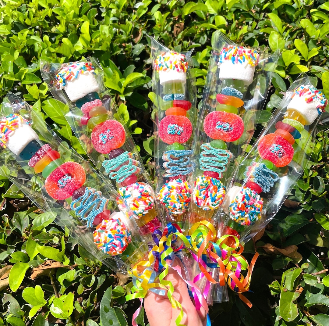 15 Kids Birthday Candy Kabobs Kids Birthday Party Favors, Kids Party ...