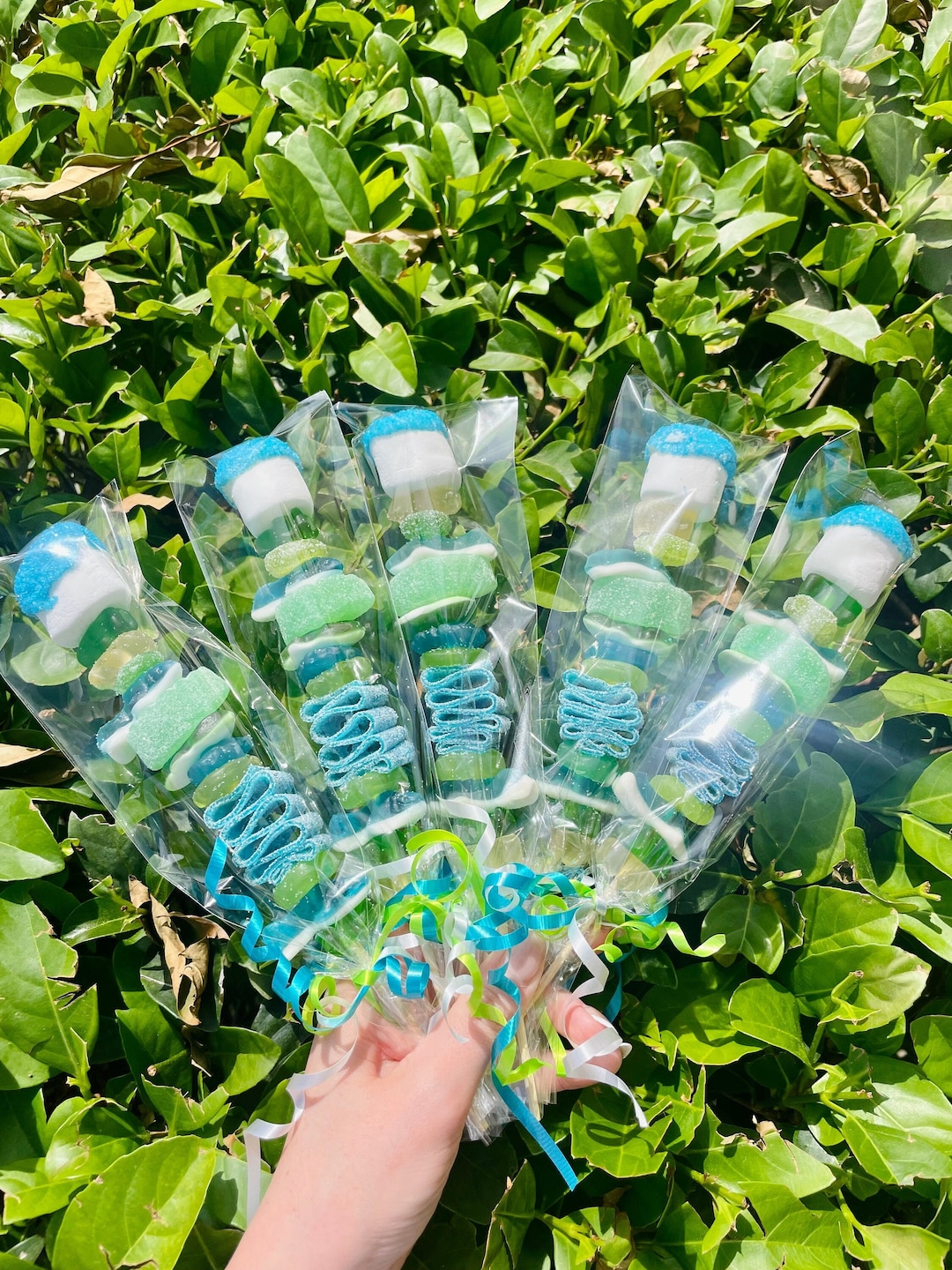 10+ Blue Green Candy Kabobs! Toddler Birthday Favors, Kids Party Favors ...