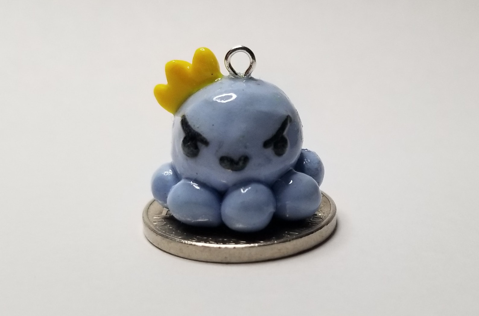 Kawaii King Octopus Polymer Clay Charm - Etsy