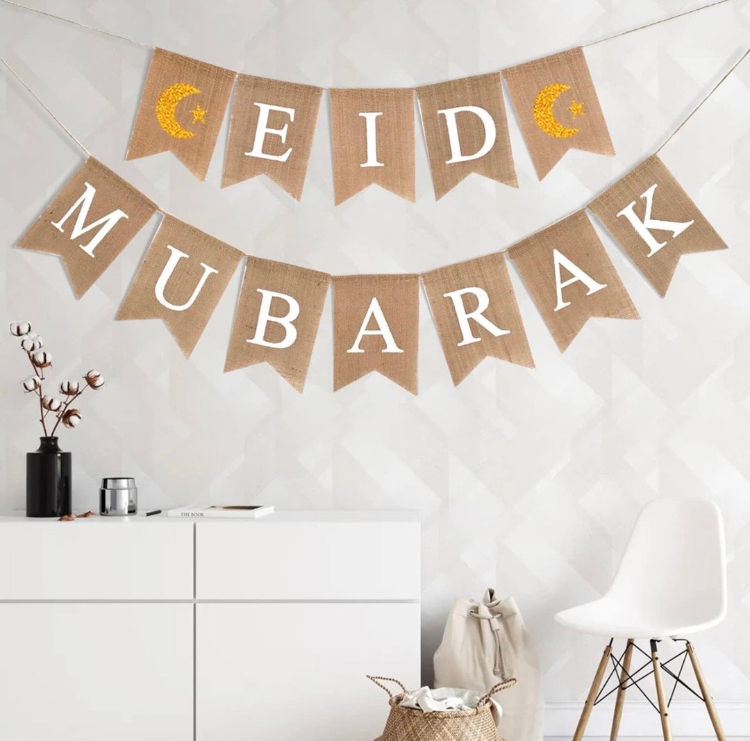 Eid Mubarak Ramadan Bunting Mubarak Fasting Dates Water Banner Wall ...