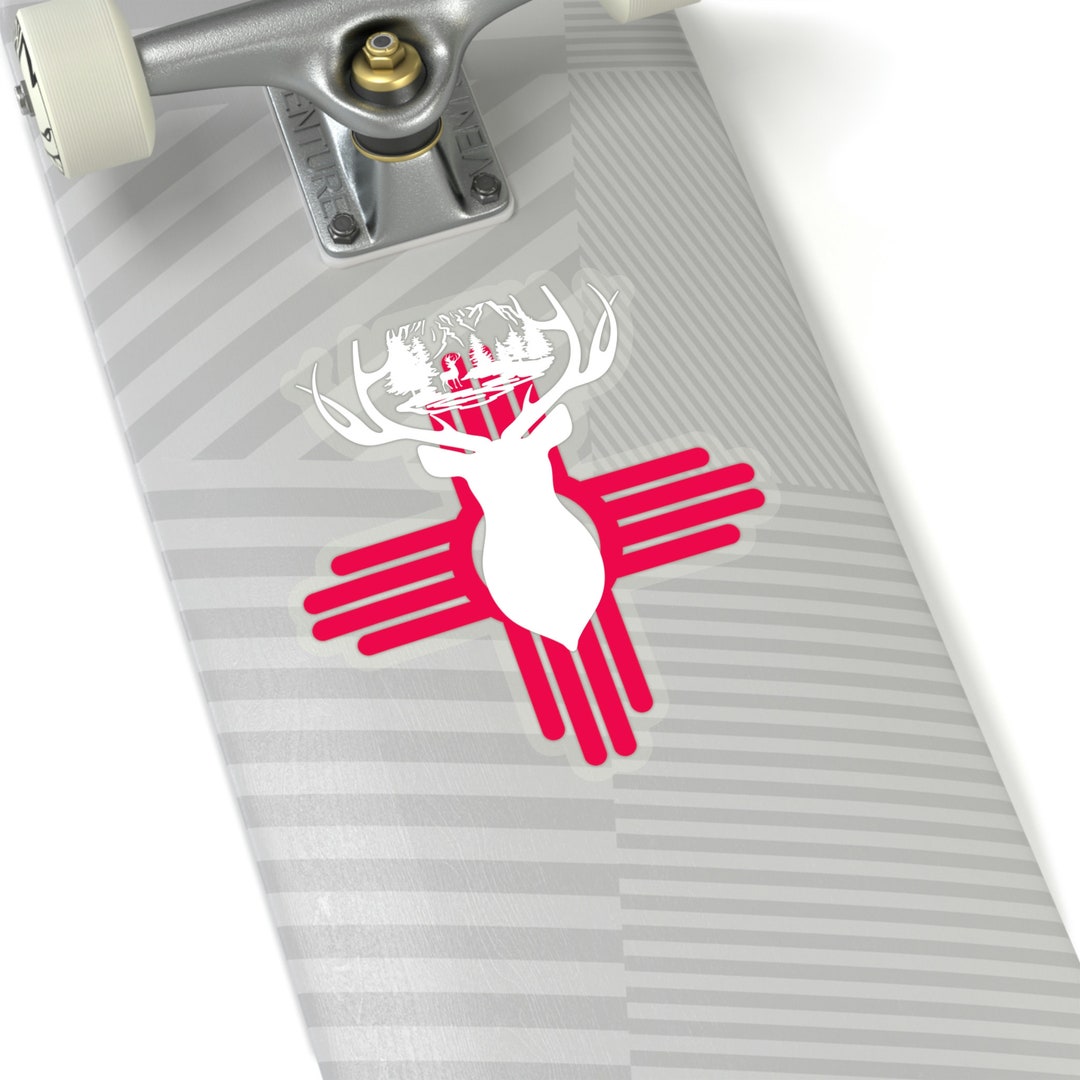 Red Zia Deer Scenery, Outdoor, Kiss-cut Stickers - Etsy