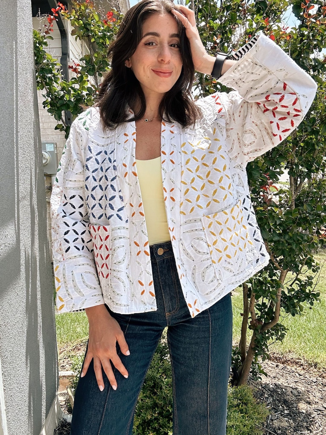 Kantha Quilted Jacket - Etsy