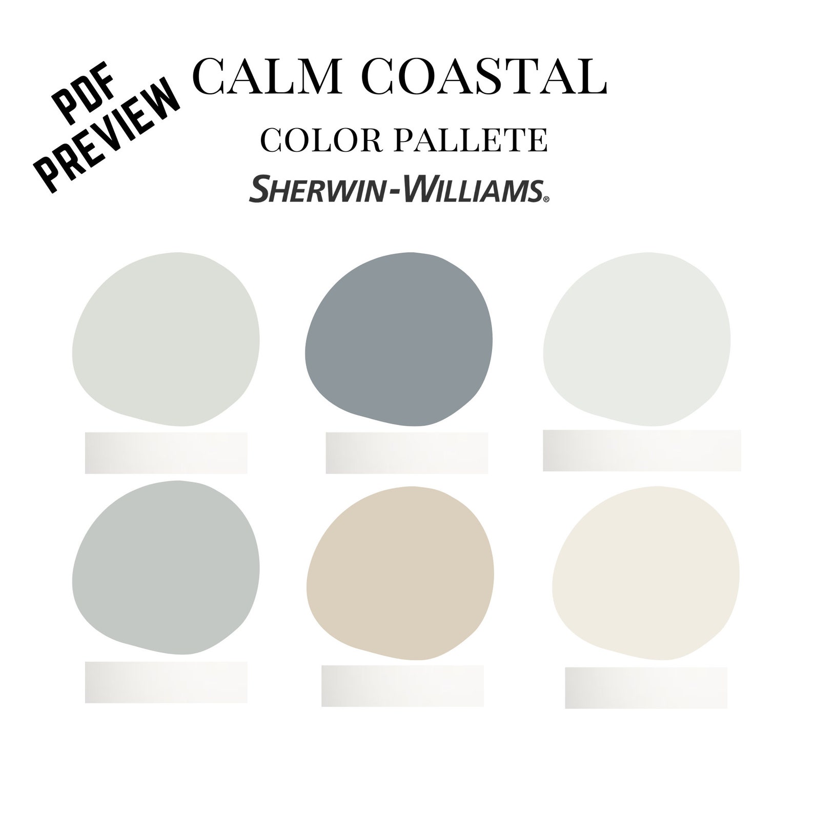 Paint Concepts for a Calm Coastal Feel, Modern Palette, Sherwin ...