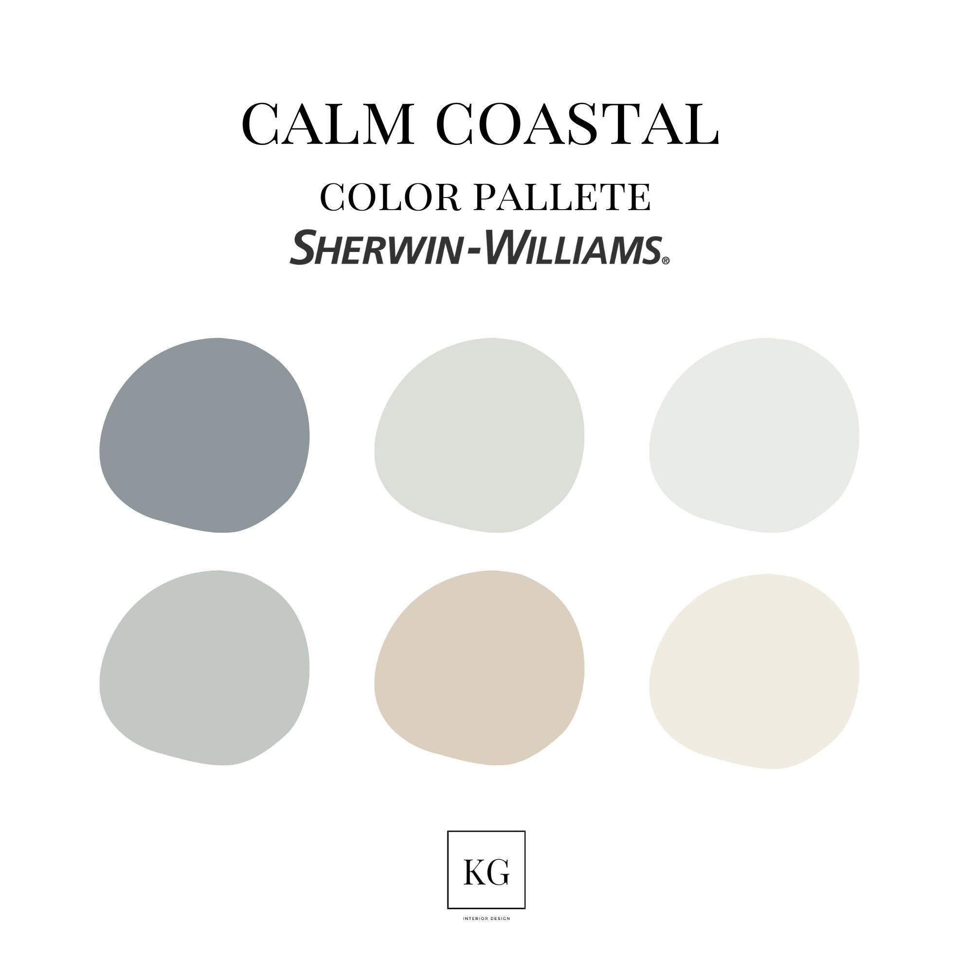 Paint Concepts for a Calm Coastal Feel, Modern Palette, Sherwin ...
