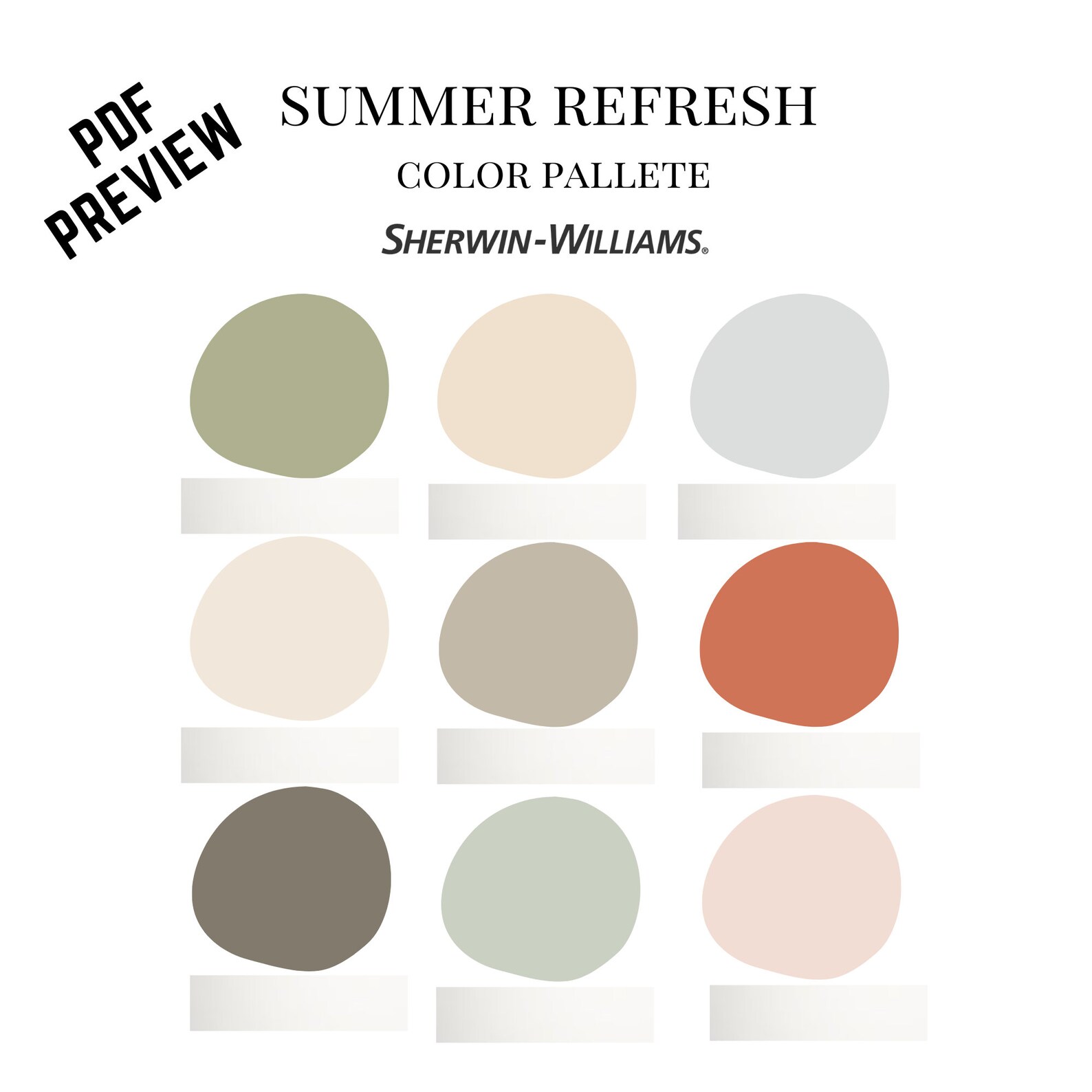 Summer Refresh Paint Concepts, Modern Palette, Sherwin Williams ...