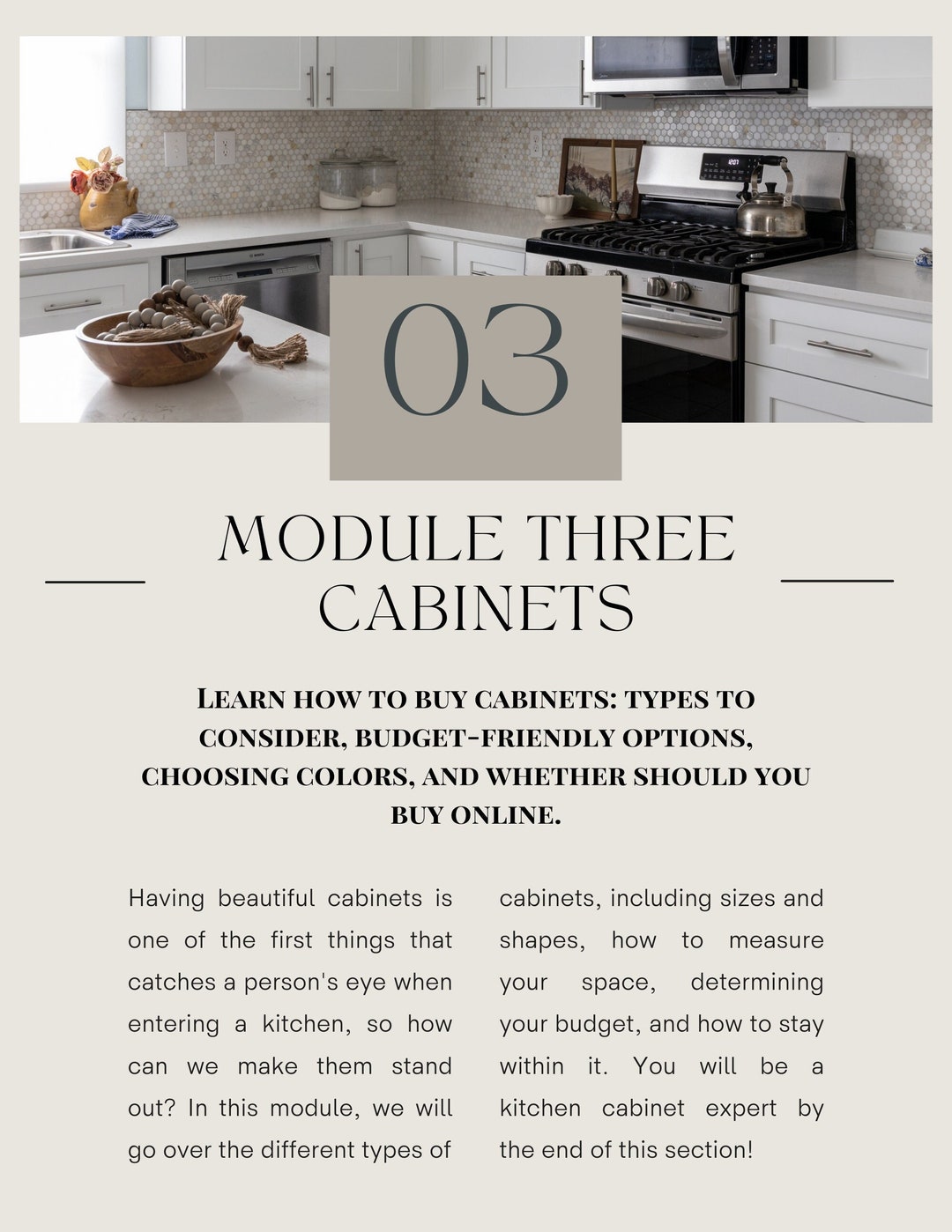 Kitchen Design Course - Module 3 Different Types of Cabinets and Which ...