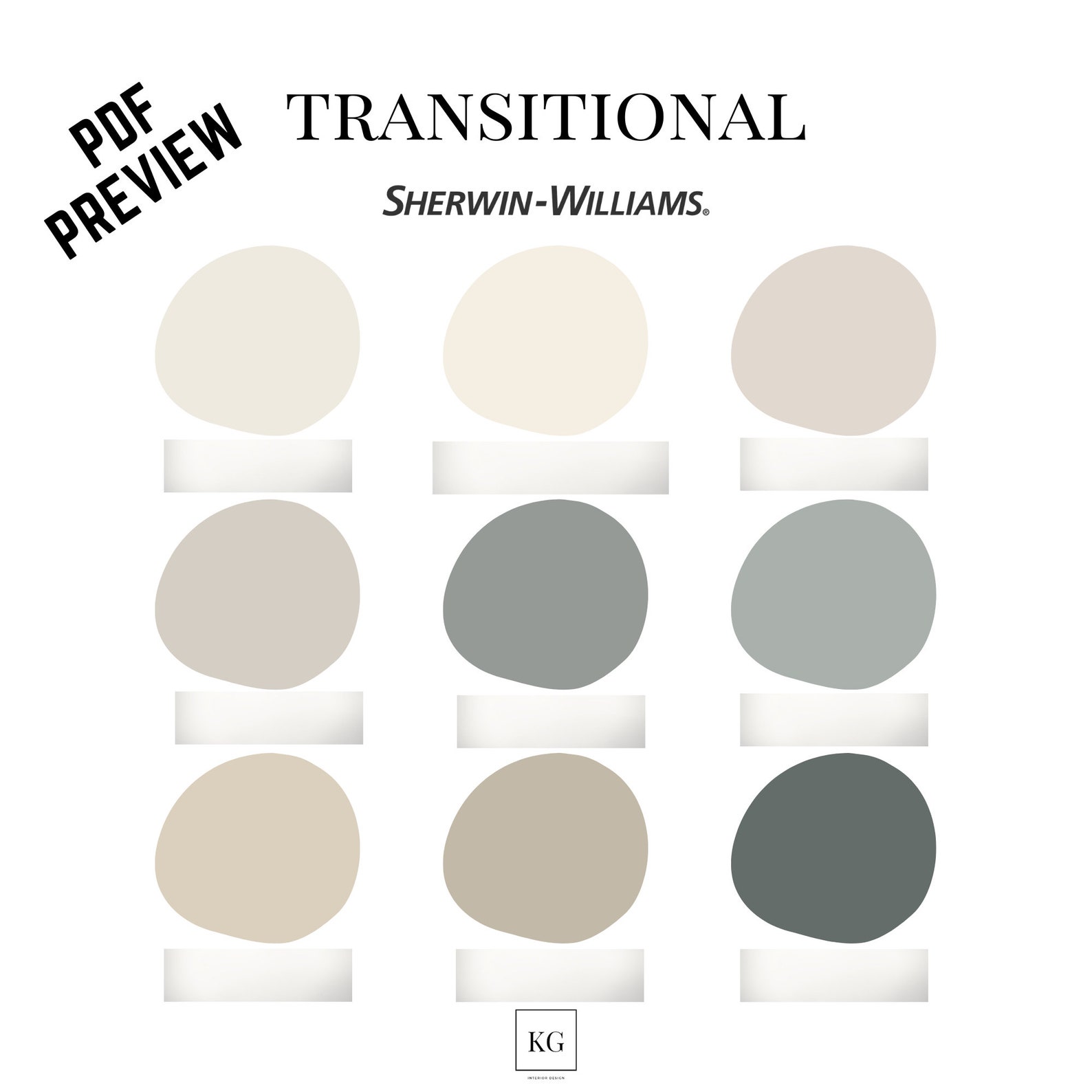 Transitional Paint Concepts, Modern Palette, Sherwin Williams, Interior ...