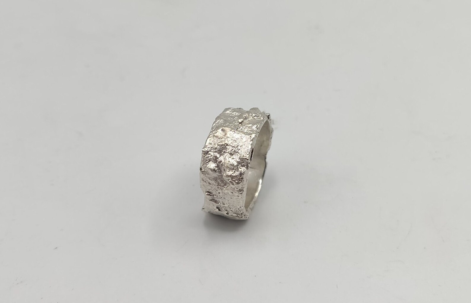 Minimalist Molten Reticulated Ring Band Size L 1/2 Sterling Silver - Etsy