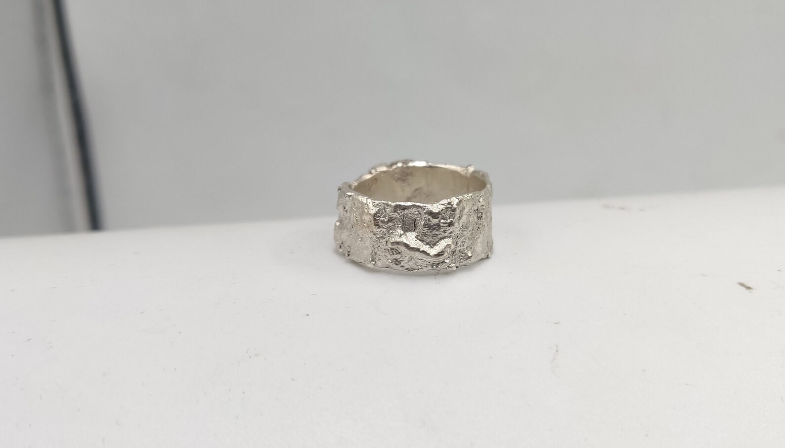 Minimalist Molten Reticulated Ring Band Size L 1/2 Sterling Silver - Etsy