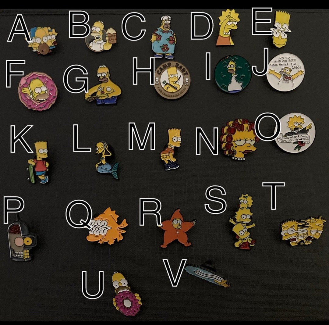 The Simpsons Pins - Etsy