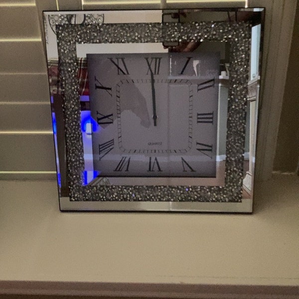 Mirrored Wall Clock - Etsy