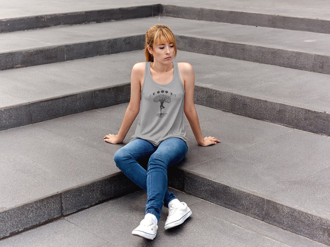 Woman. Tree. Roots. Moon. Growth. Strength. Women's Ideal Racerback ...