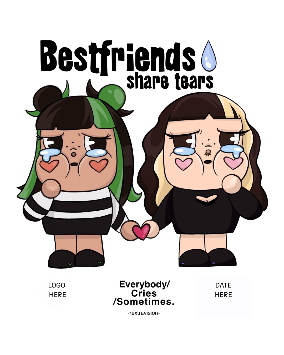 Custom Selfmade Friend Portrait • Cry Baby Inspired Digital ...