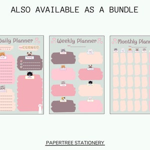 Cute Kawaii Kitty Lined Digital Paper Printable PDF | Aesthetic Writing ...