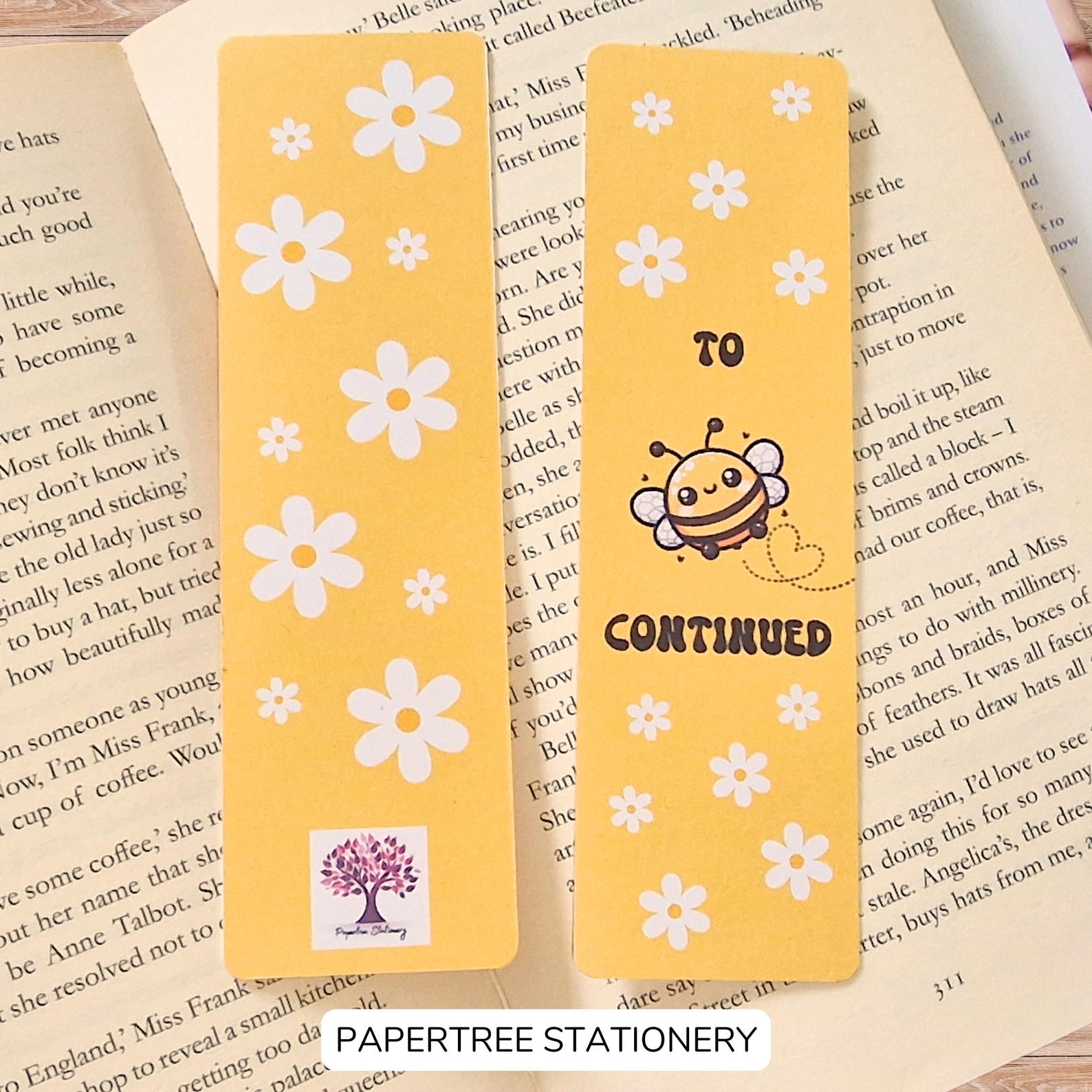 Bee Bookmark | 'to Bee Continued' Pun, Daisies - Etsy UK