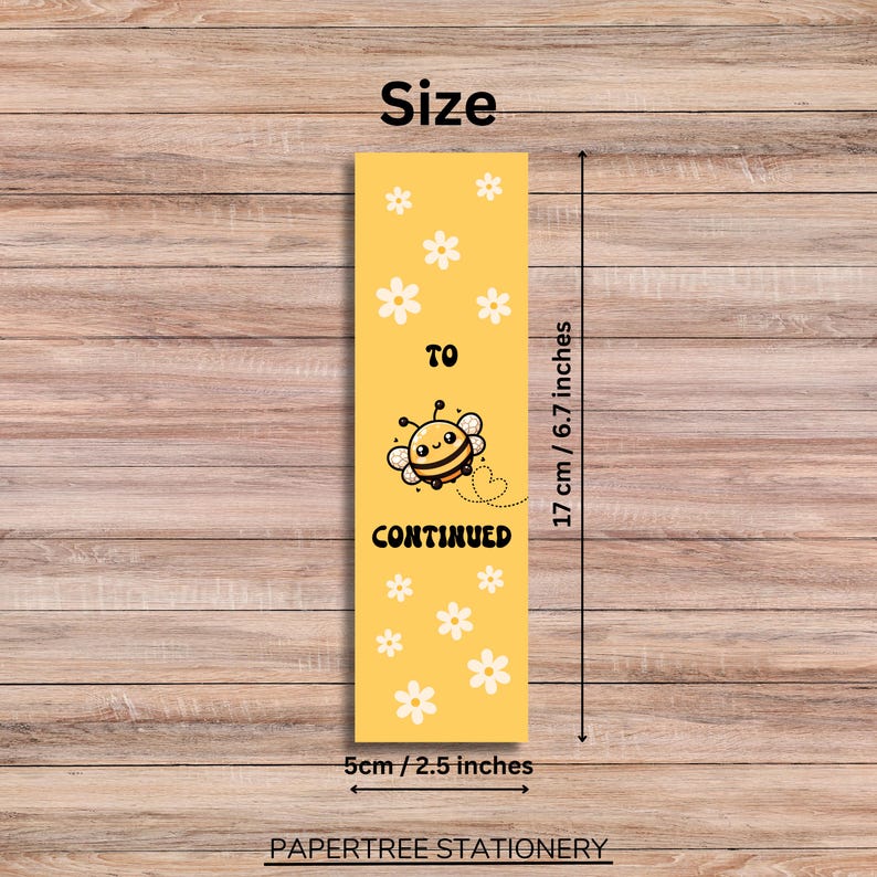 Bee Bookmark | 'to Bee Continued' Pun, Daisies - Etsy UK