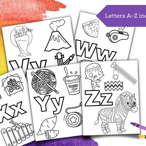 Kid ABC Coloring Pages Alphabet Coloring Pages Easy Learning - Etsy