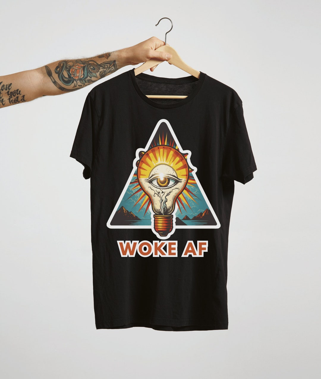 Woke AF T-shirt With Original AI Graphic - Etsy