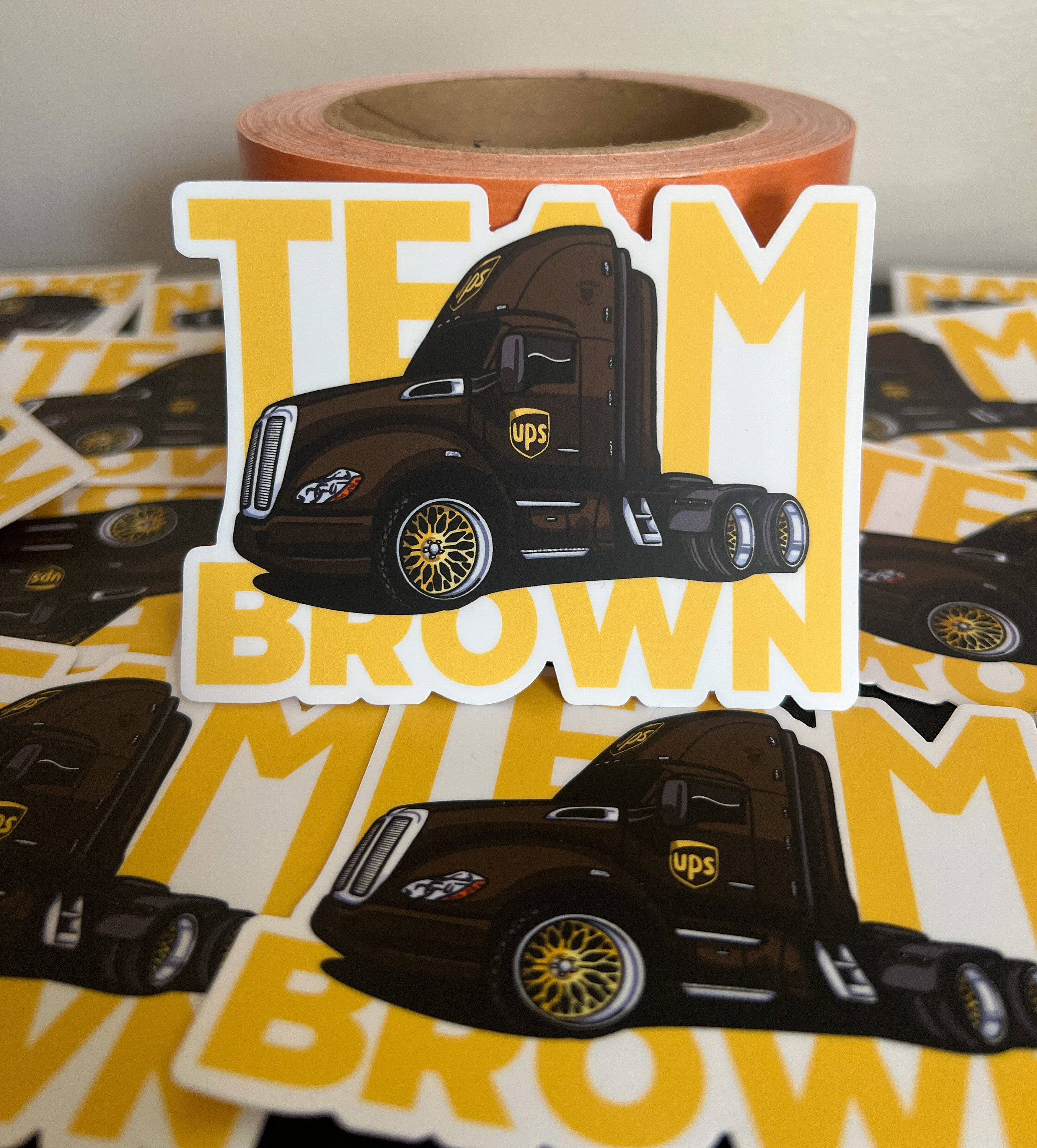 UPS Team Brown Stanced Semi feeder Vinyl Sticker 4 X 3 - Etsy