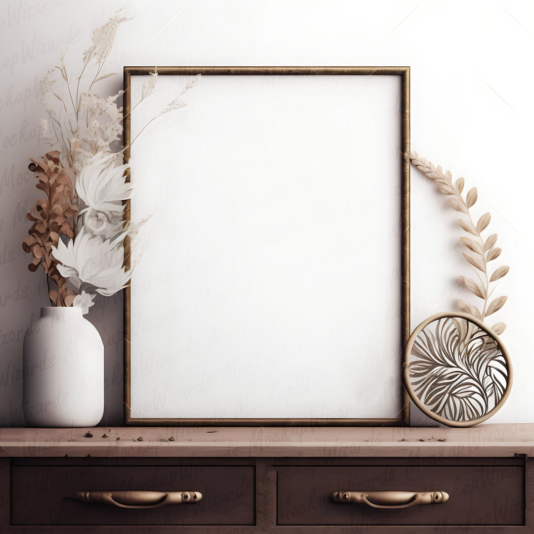 Frame Mockup, Mockup Frame, Boho Mockup, Frame Mock Up, Wood Frame ...