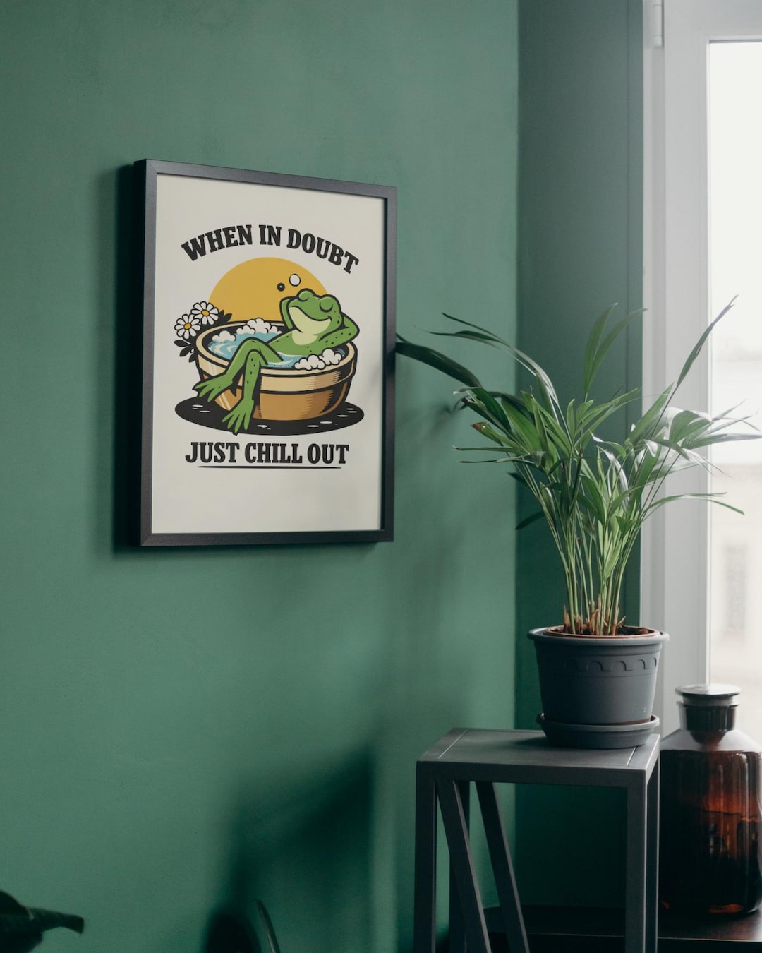 When in Doubt, Just Chill Out Frog - Wall Art - Etsy