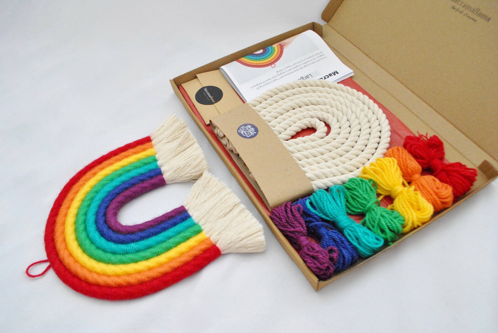 Rainbow Macramé Craft Kit - Etsy