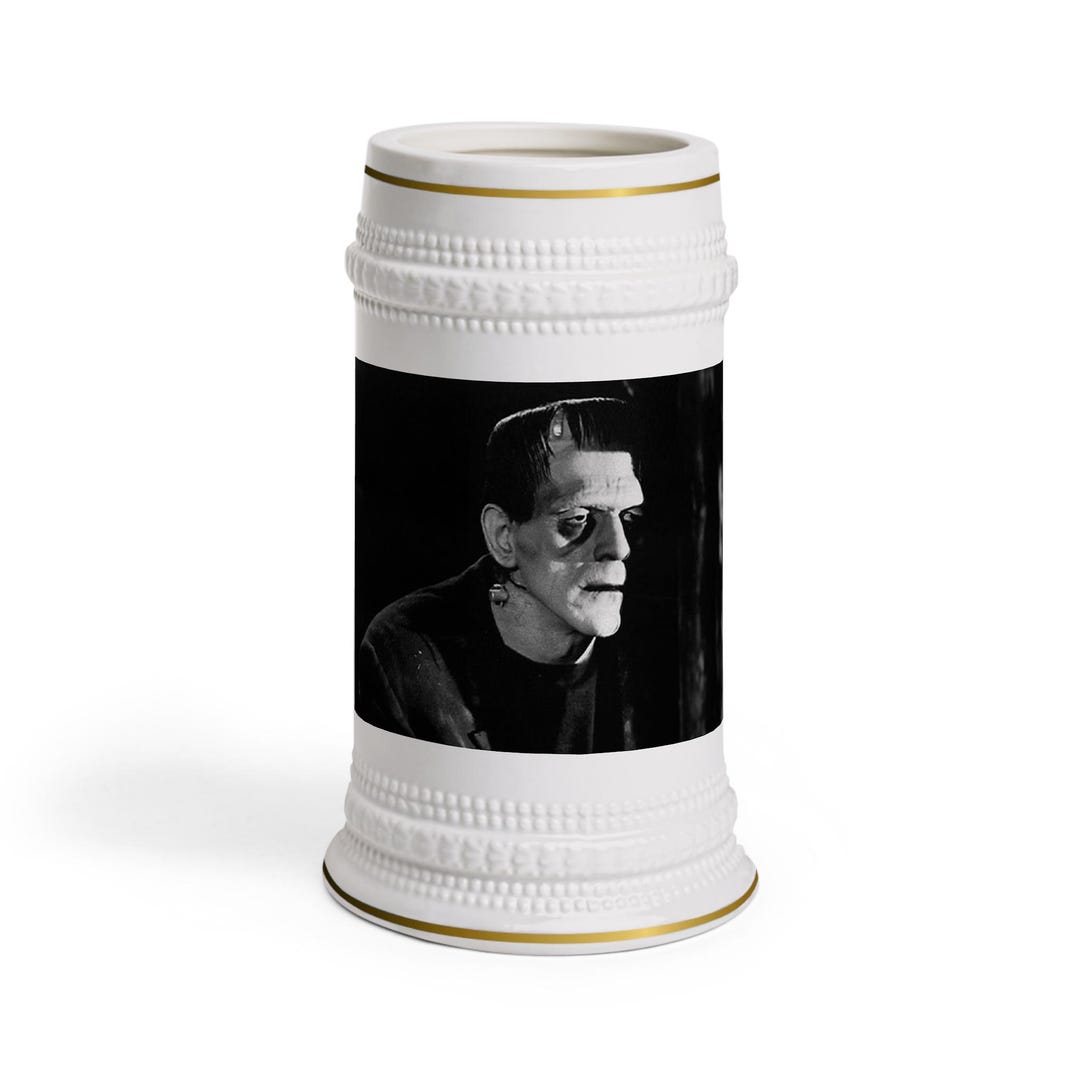 FRANKENSTEIN Beer Stein Mug Franken-stein Ceramic Mug BORIS KARLOFF ...
