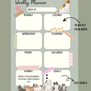 A4 Size Digital Planner Digital Download Weekly Planner Printable ...