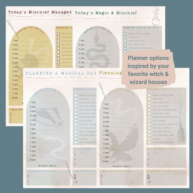 Witch & Wizard Planners for Kids - Etsy