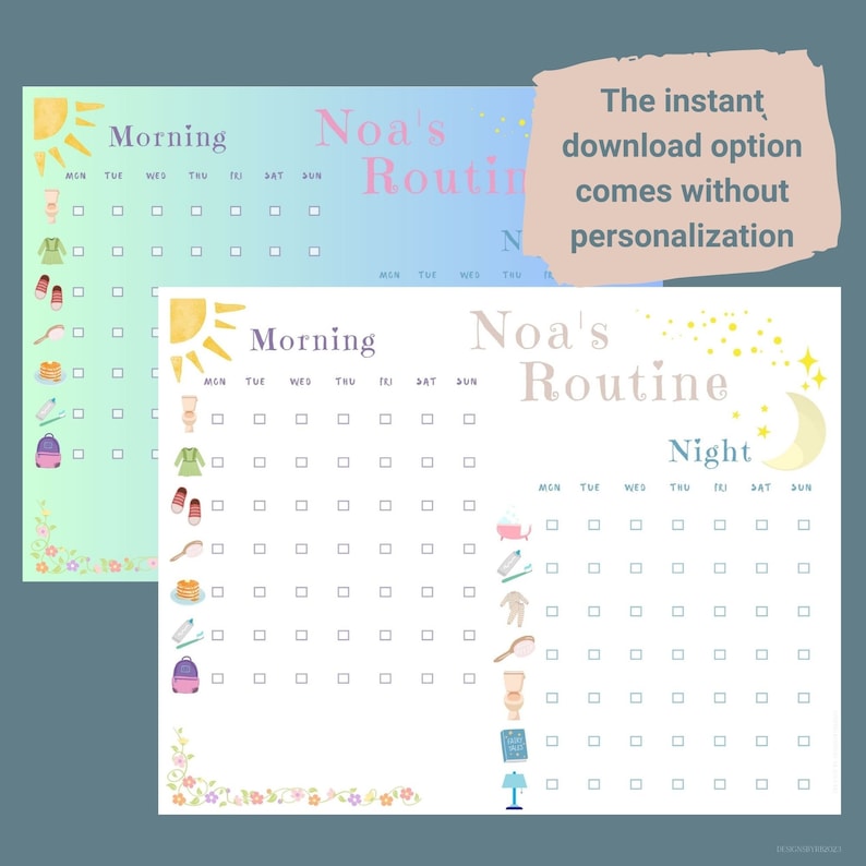 Kids Morning & Bedtime Routine - Etsy