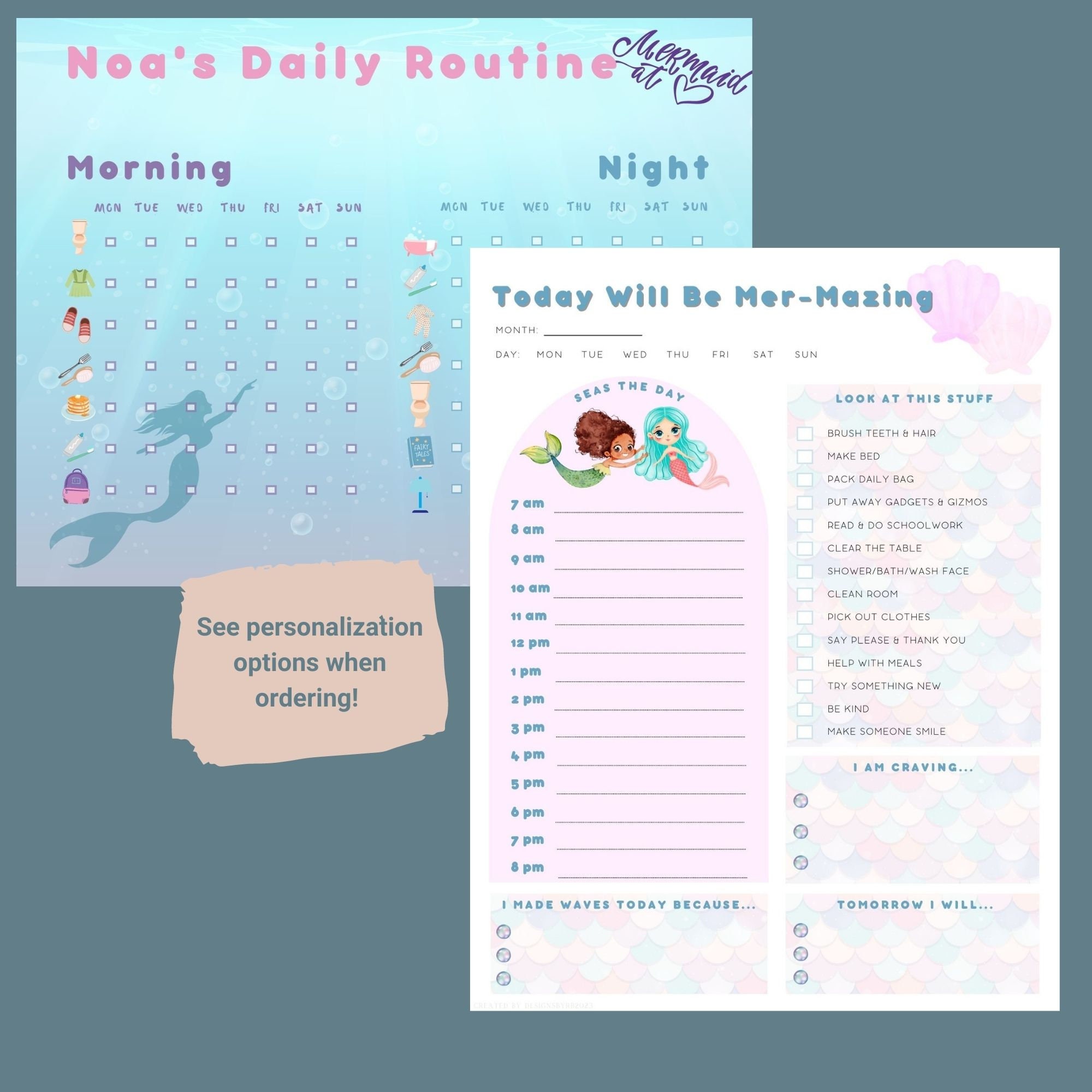Printable Mermaid Routine Bundle - Etsy