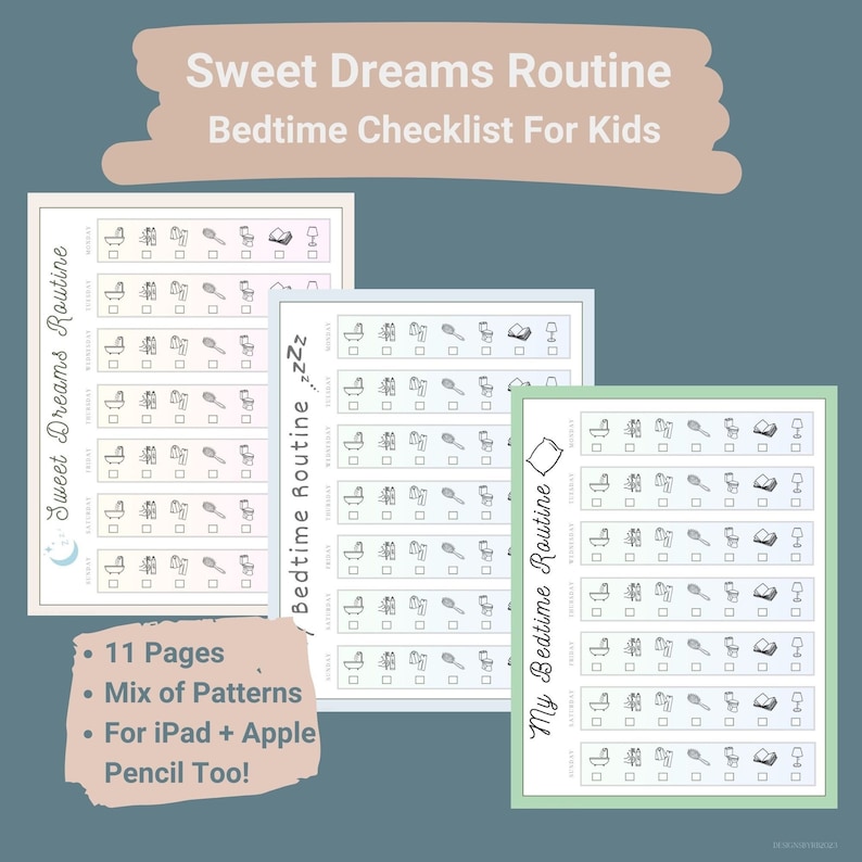 Sweet Dreams Routine Checklist - Etsy
