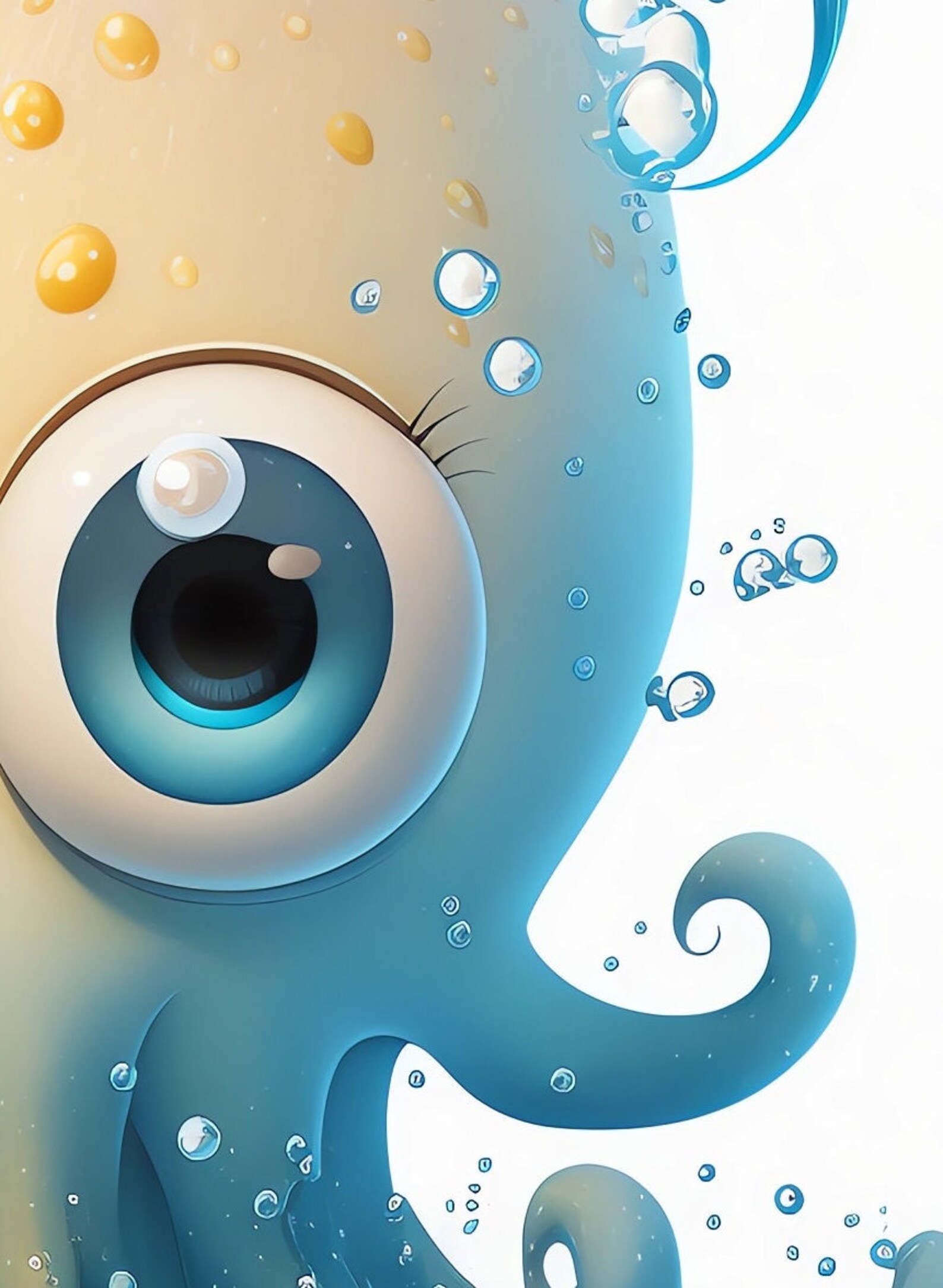 Baby Squid Printable, Sea Animals, Squid Paitings, Printable Drawing ...