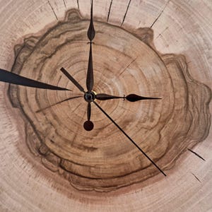 Large European Walnut Wall Clock Bespoke Wall Clock Natural Wooden Epoxy Resin Rustic Style Home ...