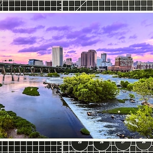Richmond Virginia Wall Art - RVA Skyline Photography Home Decor Print ...