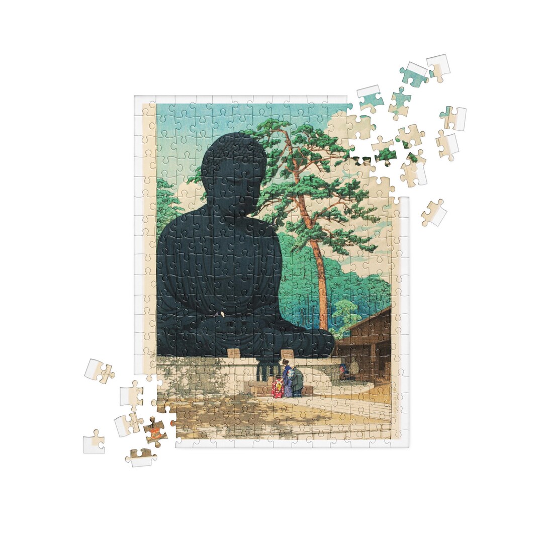 Kamakura Great Buddha Jigsaw Puzzle, Kawase Hasui Art - Etsy