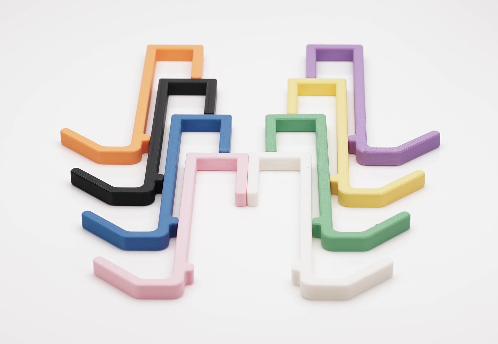 Two Long Shower Hooks, Framed or Frameless Showers, Pick Your Color ...