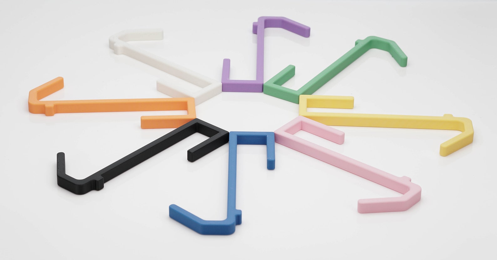 Two Long Shower Hooks, Framed or Frameless Showers, Pick Your Color ...