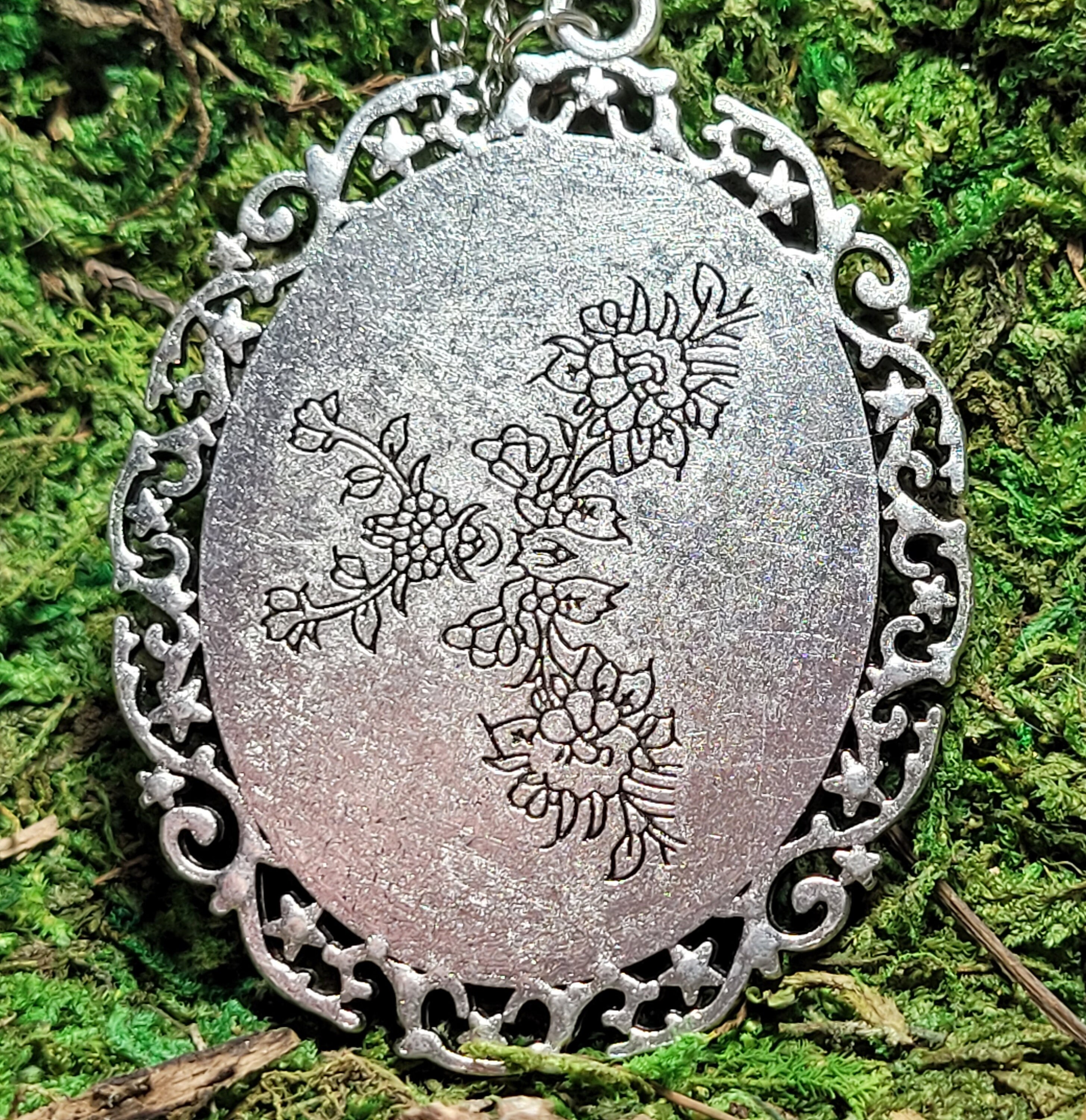 Floral Embroidered Design With Hidden Glow-in-the-dark Message Mounted ...