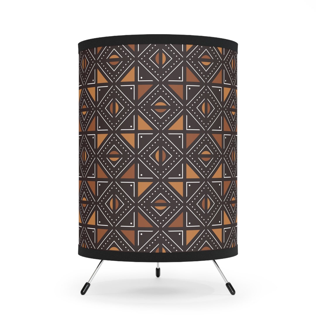 Tripod Lamp With African Pattern, USCA Plug - Etsy