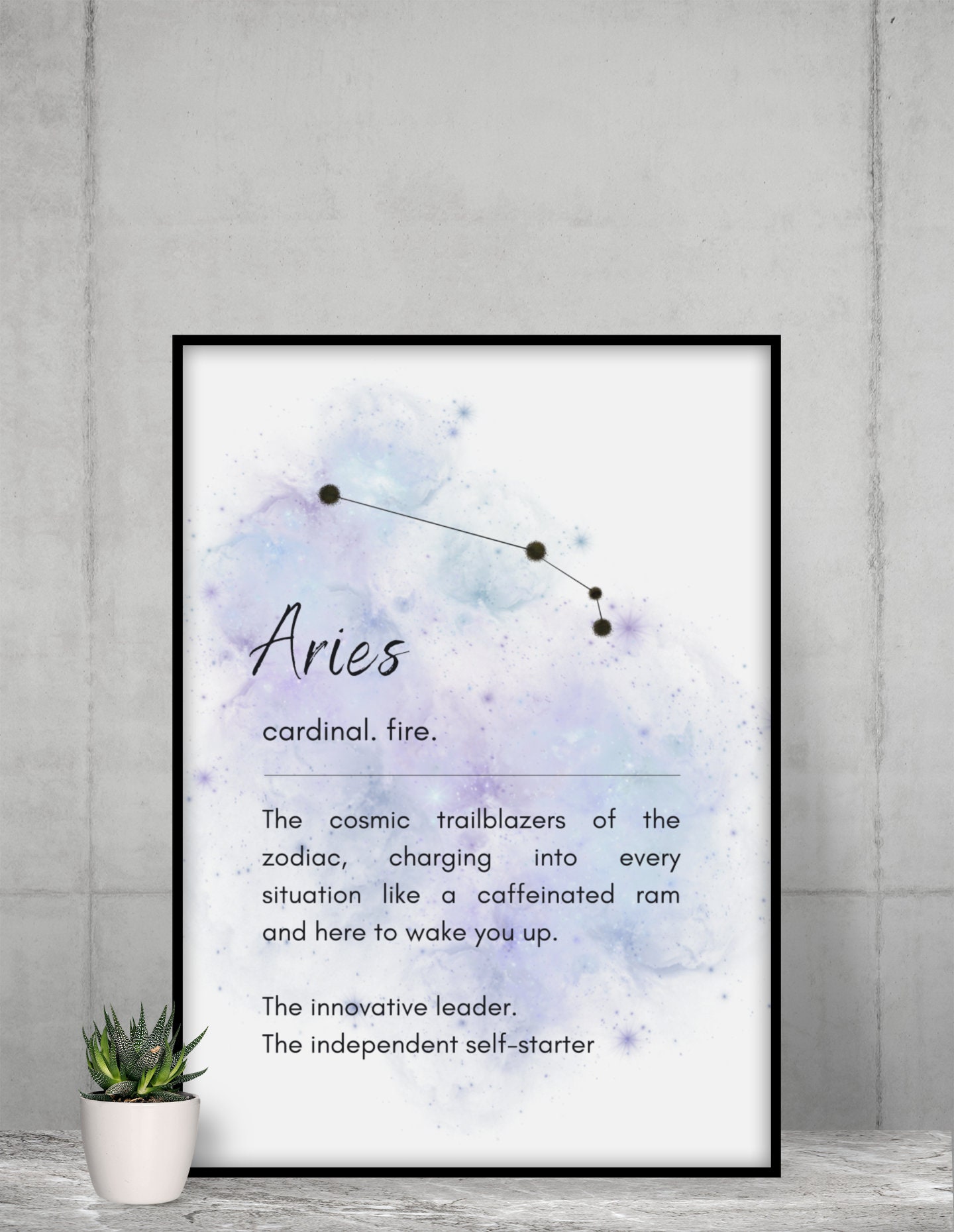 Aries Definition Printable - Digital Download - Wall Art - Etsy